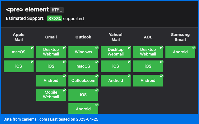 Can I email… element